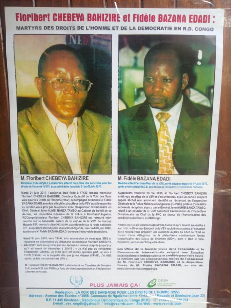 Procès Chebeya-Bazana : Les défenseurs des droits de l'homme émettent ...