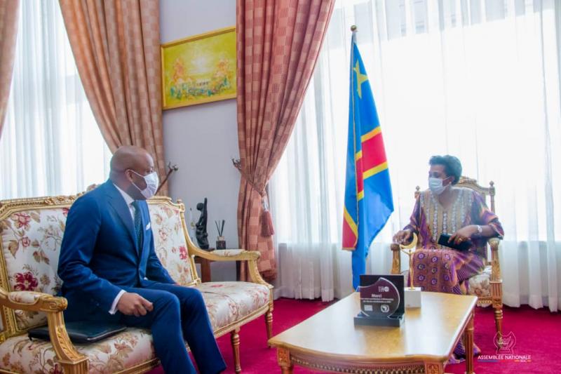 RDC: Jeanine Mabunda a échangé ce vendredi avec le sénateur Mobutu ...