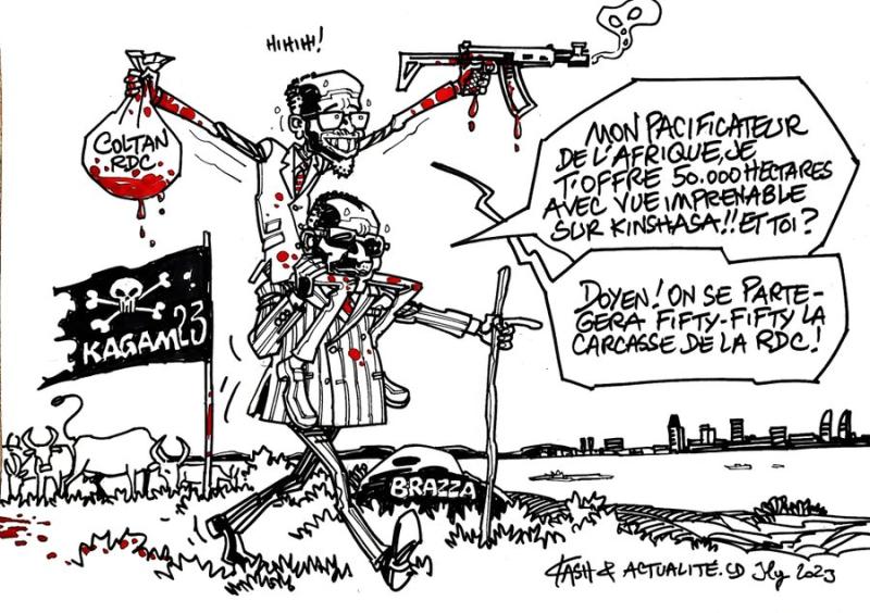 Caricature : le Congo Brazza et le Rwanda, un rapprochement qui survole ...